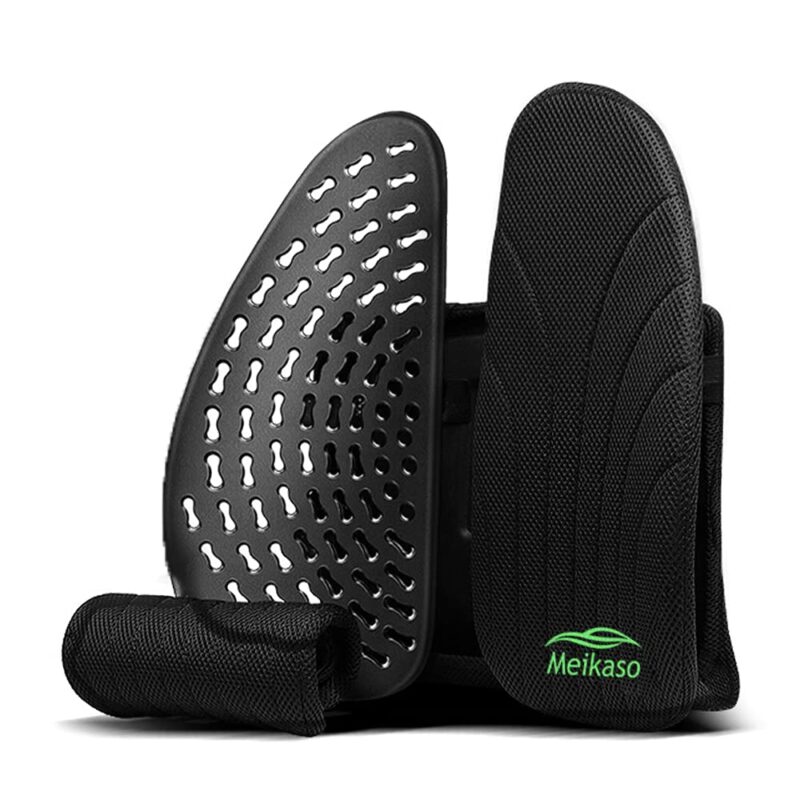 Meikaso 腰枕 背もたれ 腰椎 サポート 姿勢サポート 高さ調節クッション 腰クッション 5段階高さ調節可能 SGS認証 人間工学 長時間運転に 車の旅行中/自宅/オフィス/プレゼント用 ...